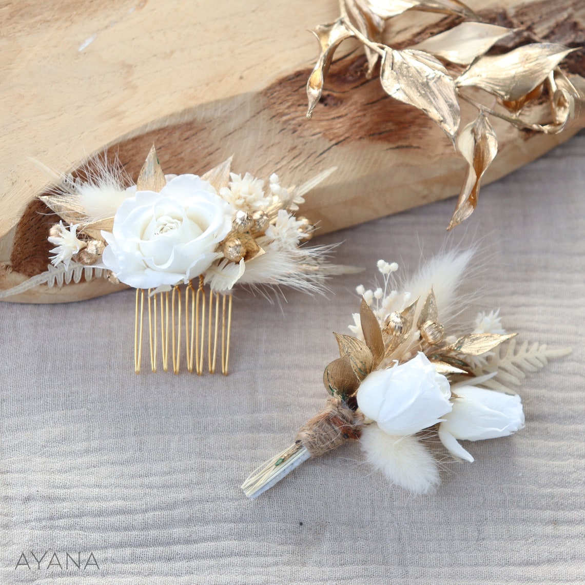 Buttonhole CHIC Brooch for Groom Suit Dried and Preserved - Etsy