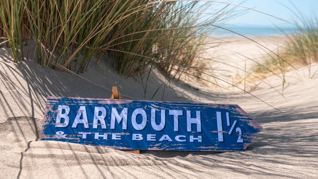 Barmouth & the Beach Wooden Sign - Etsy