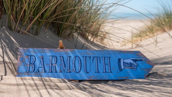 Barmouth This Way Wooden Sign Rustic Distressed Home - Etsy