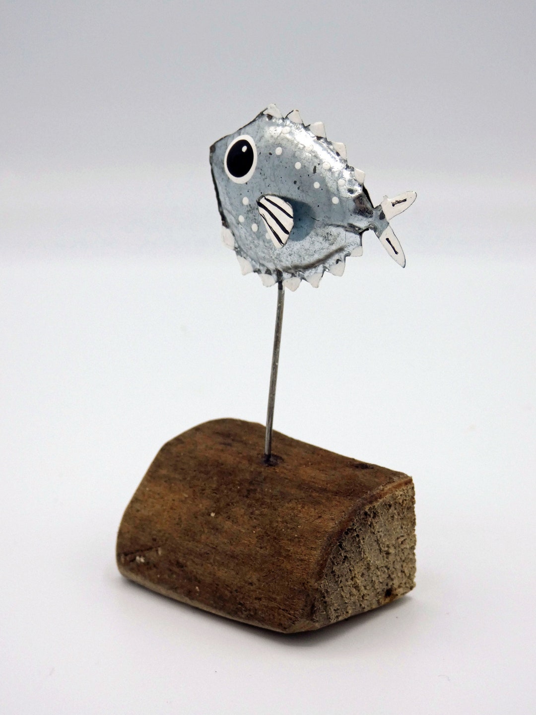 Single Silver Puffer Fish - Etsy