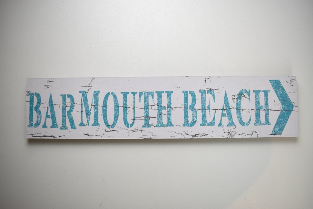 Barmouth Beach Directional Wooden Sign - Etsy
