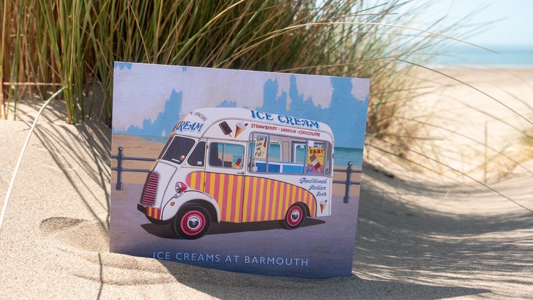 Ice Creams at Barmouth Sign Wooden Rustic Craft Retro Distressed Home ...