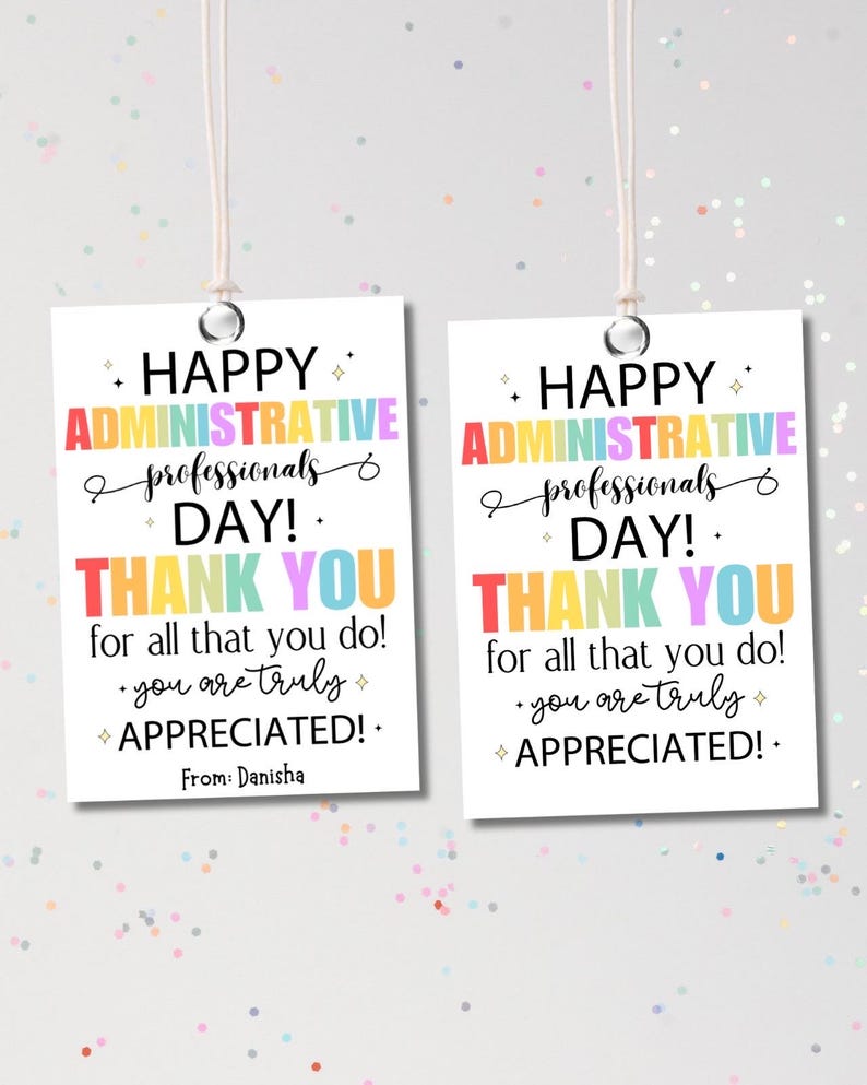 Administrative Professionals Day Gift Tag Printable (PDF) - Etsy