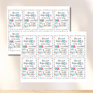 You Just Hap-pen to Be Ink-credible Printable Gift Tag, Appreciation ...