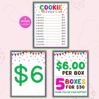 Scout Cookie Booth Sign, Cookies for Sale, Printable Cookie Drop Banner ...