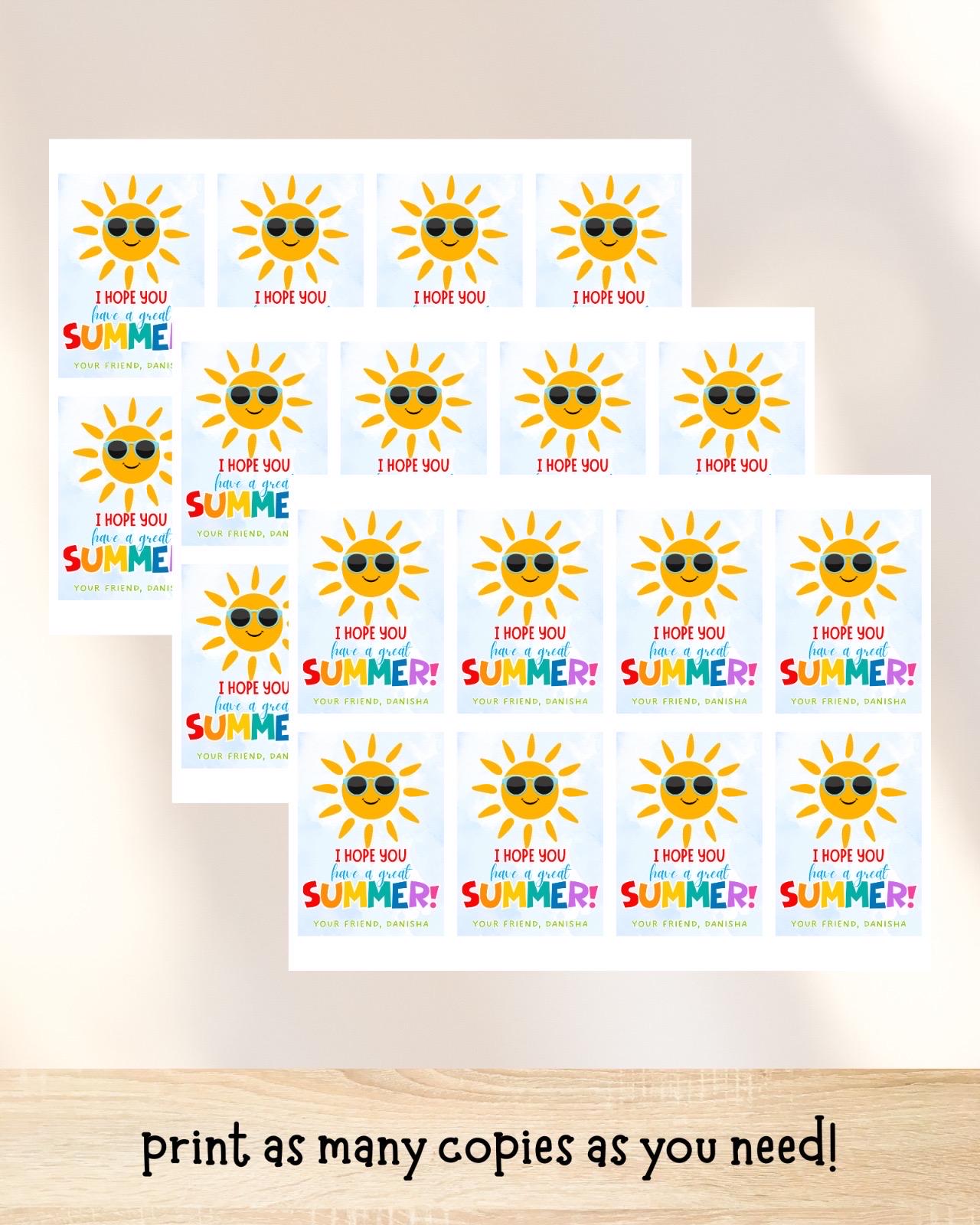 Editable Last Day of School Tag End of Year Friends Gift Tags Great ...