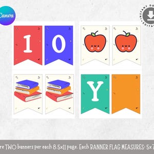 100 Days of School Banner: Classroom Decor (printable Editable PDF) - Etsy