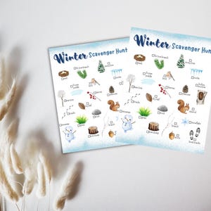 Winter Nature Scavenger Hunt for Kids, Winter Activity, Family Fun Game ...