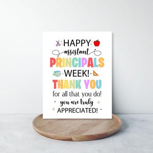 Assistant Principals Week Signs Printable, National Assistant ...