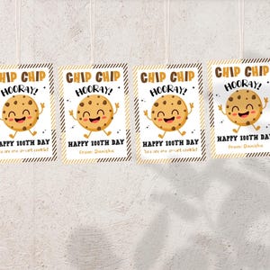 Happy 100th Day of School Cookie Treat Gift Tags, One Hundred Days of ...