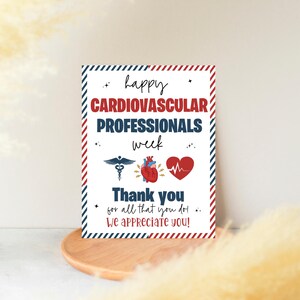 Cardiovascular Professionals Week Sign: Editable Poster (digital ...