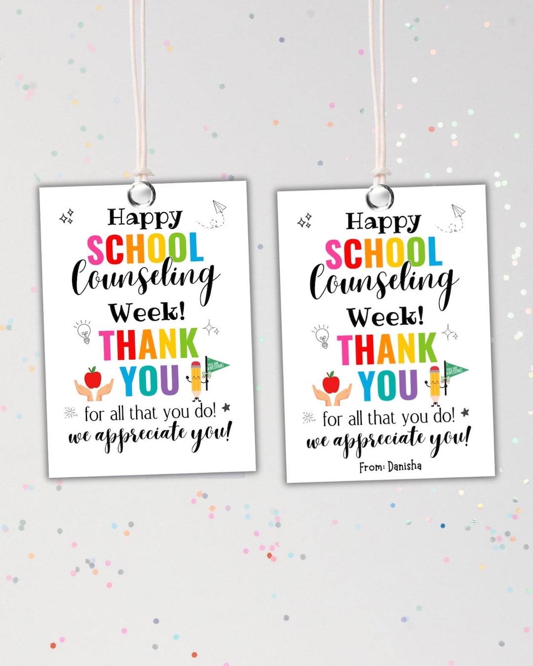 School Counseling Week Gift Tag, Printable Counselor Appreciation Week ...