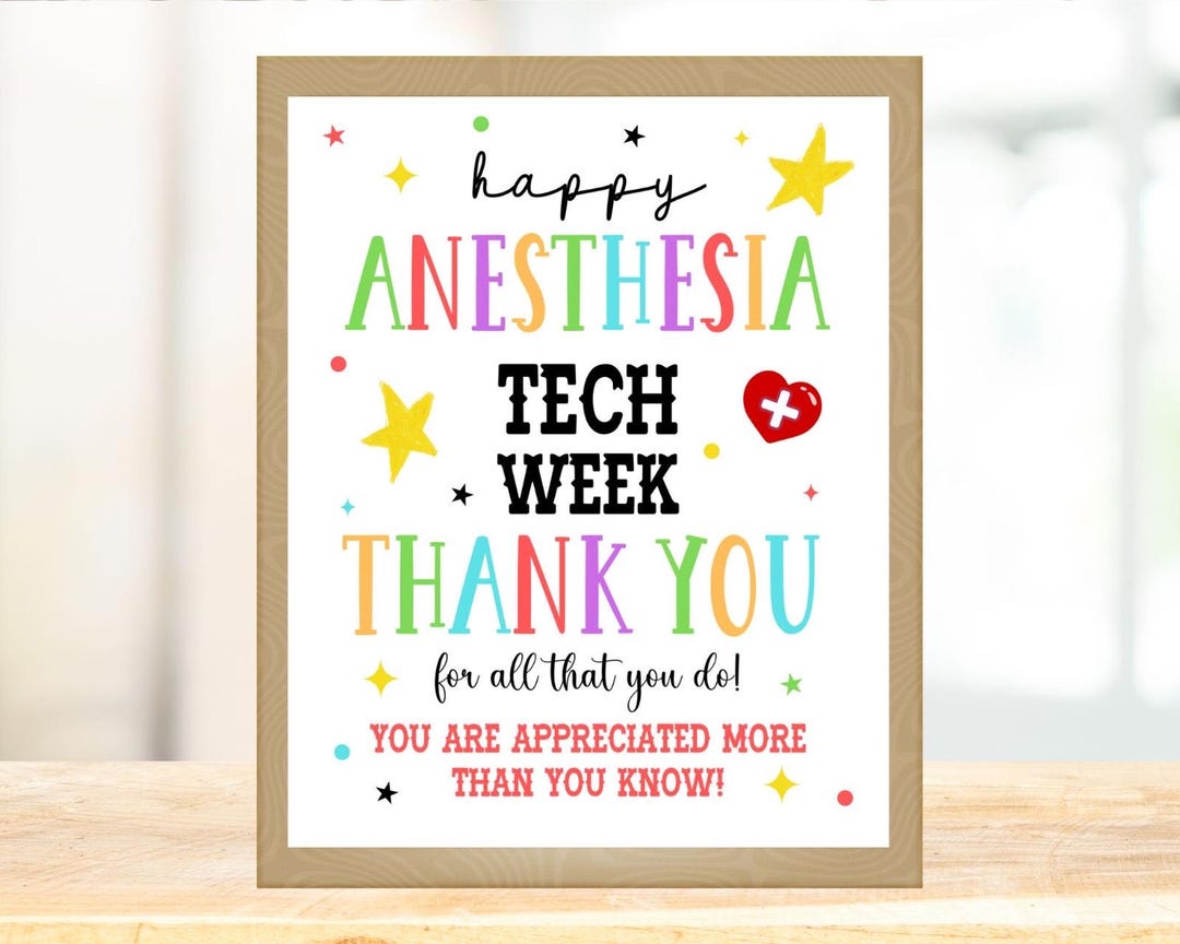 Anesthesia Tech Signs Printable, Anesthesia Tech Week Posters ...