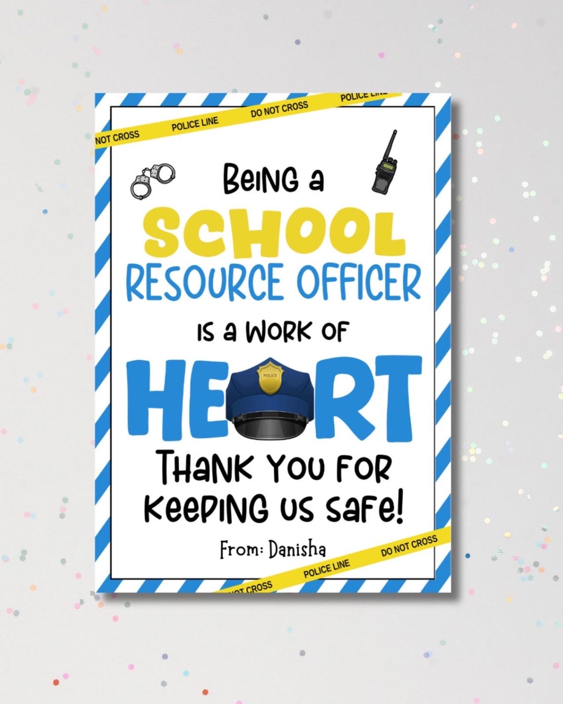 School Resource Officer Gift Tag Printable, School Officer Tag, School ...