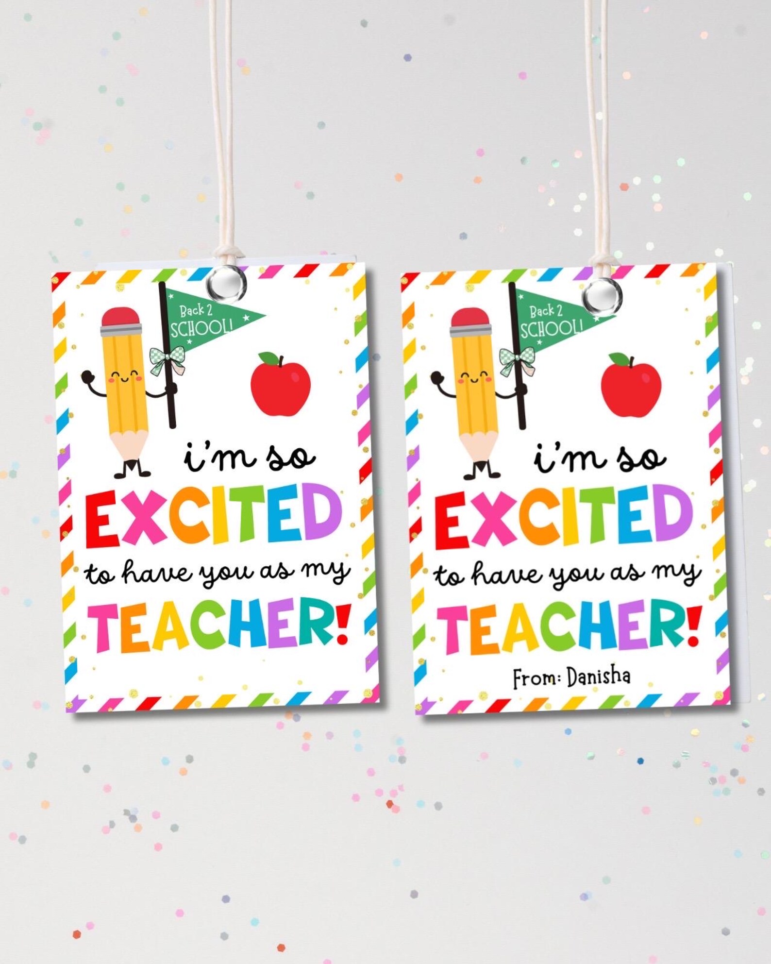 I'm so Excited to Have You as My Teacher Tag, Printable First Day of ...