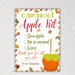 Editable Caramel Apple Kit Tags: Fall Thanksgiving Favor Labels ...