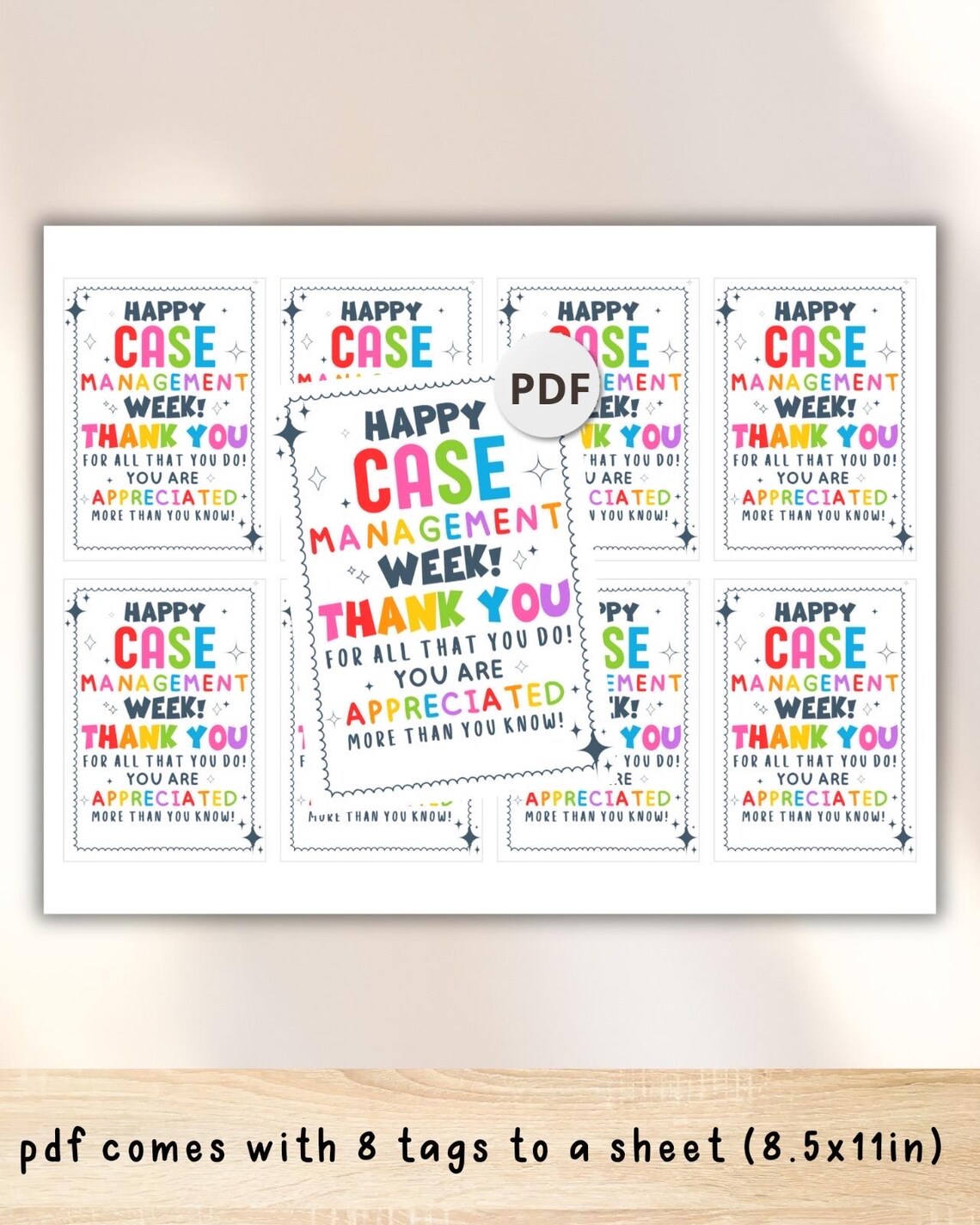 Happy Case Management Week Gift Tags Printable, Case Management Week ...