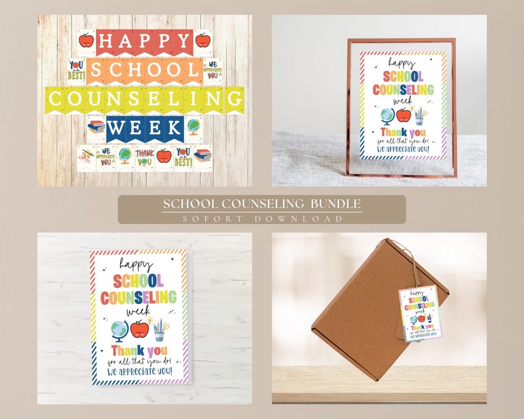 Happy School Counseling Week Printable Banner, School Counselor Week ...