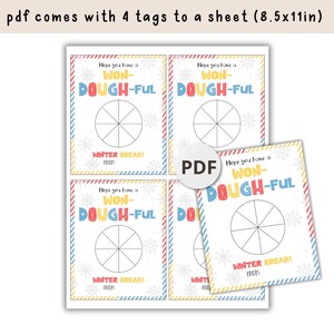 Holiday Play Dough Card Printable, Play Dough Holder, Classroom Favor ...