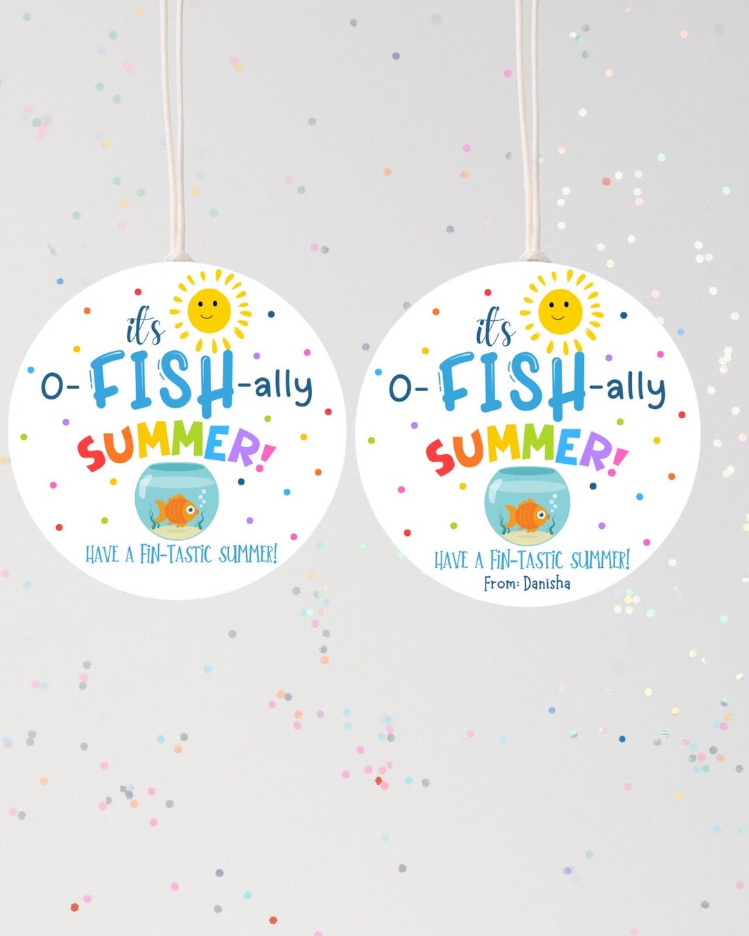 It's O-fish-ally Summer Last Day of School Tags Candy Tag for Students ...