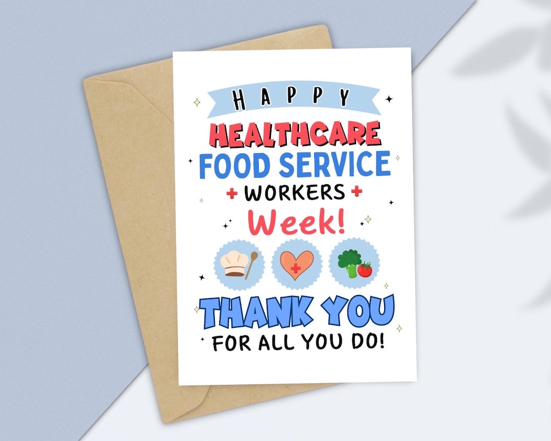 Healthcare Food Service Workers Week Card, Food Service Workers ...