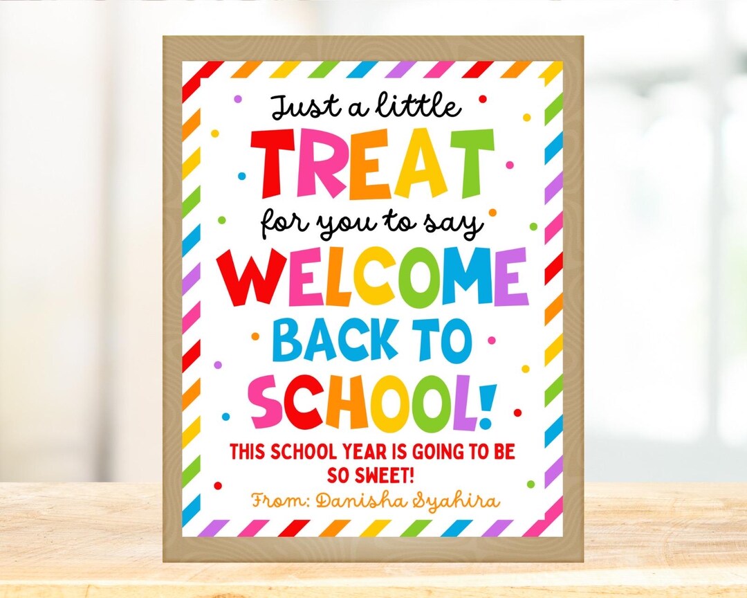 Welcome Back to School Sign: Employee Appreciation Print (digital ...