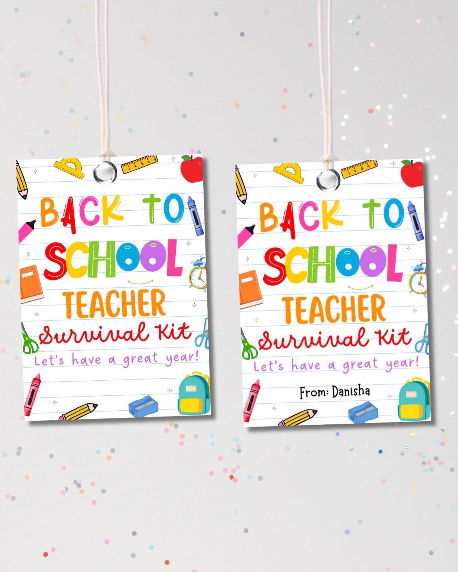 Back to School Survival Kit Tag Printable Emergency 1st Day of School ...