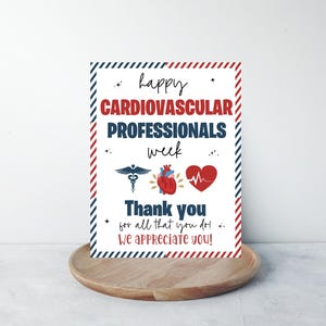 Cardiovascular Professionals Week Sign: Editable Poster (digital ...