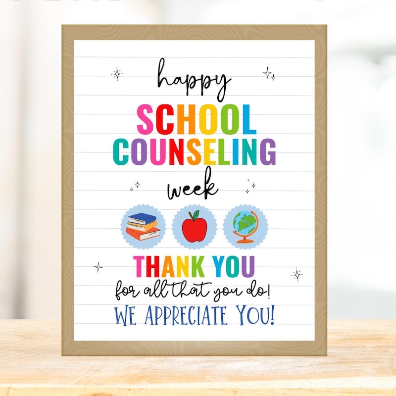 Counselor Appreciation Poster - Etsy