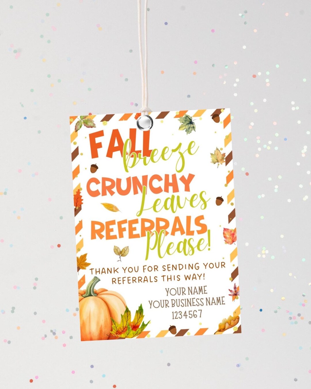 Fall Referral Pop by Tag: Printable Marketing Template (digital ...