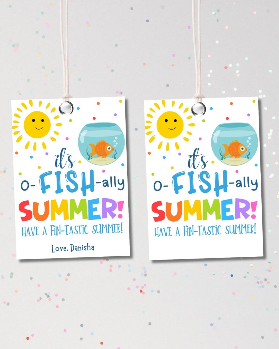 It's O-fish-ally Summer Last Day of School Tags Candy Tag for Students ...
