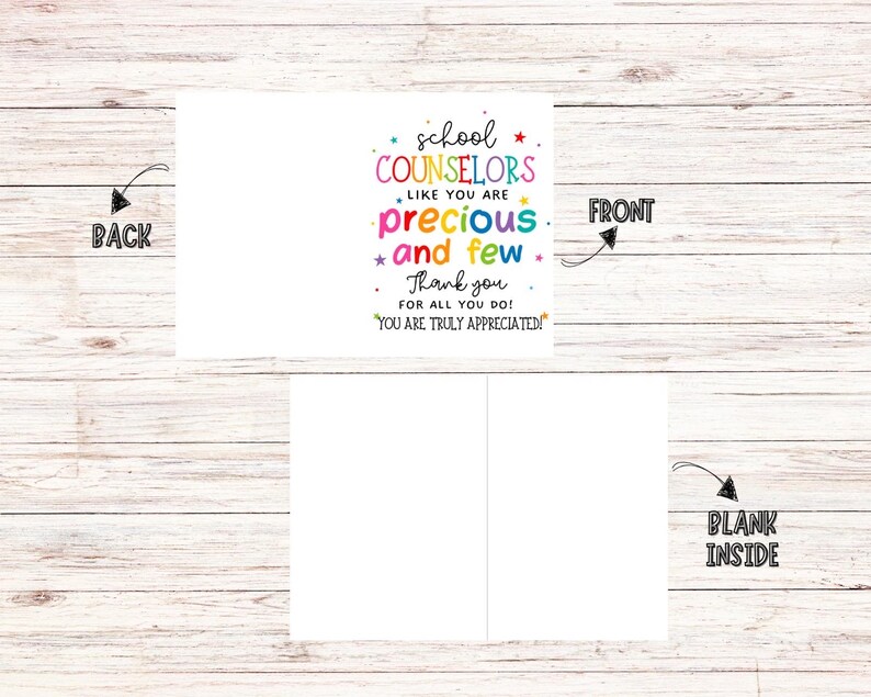 School Counselor Thank You Card: Counseling Week Printable (PDF) - Etsy