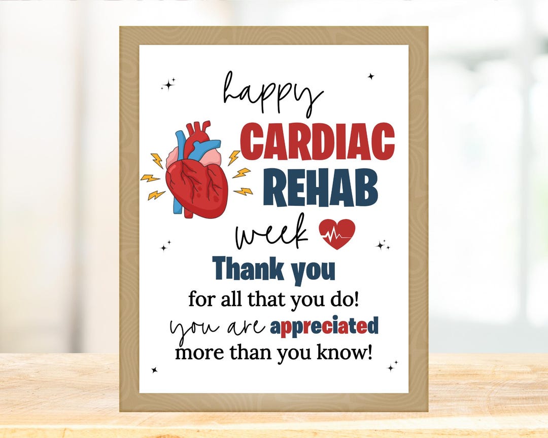 Cardiac Rehab Week Thank You Poster (digital Download) - Etsy
