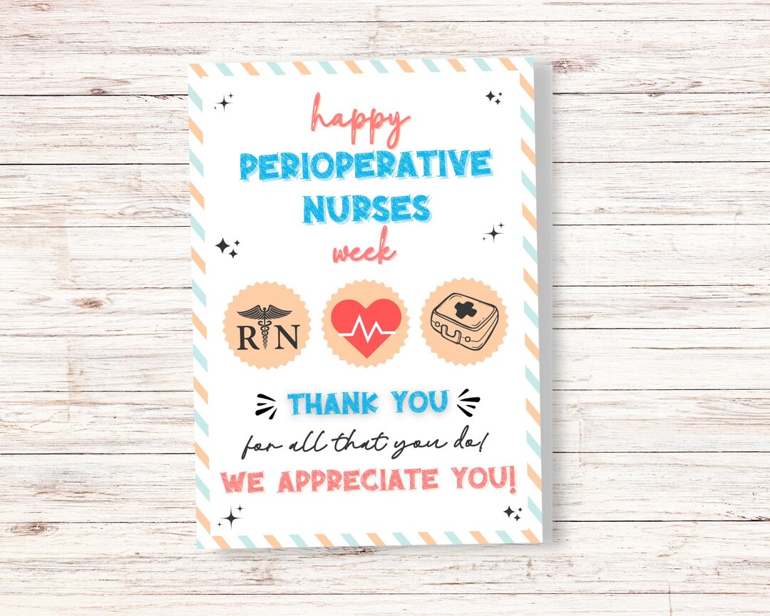 Perioperative Nurses Week Card Printable, Periop Nurses Week Sign ...