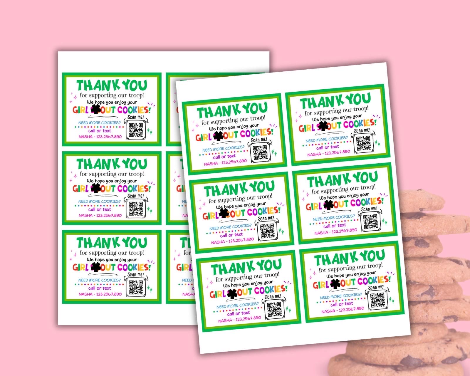 Editable Girl Cookie Business Card Template (digital Download) - Etsy