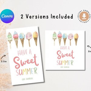 Ice Cream Tag - Etsy