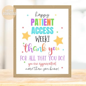 Patient Access Week Posters - Etsy