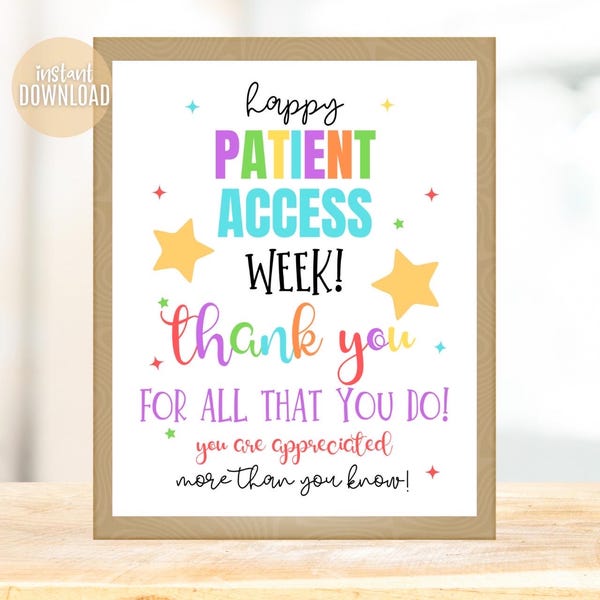 Patient Access Week Posters - Etsy