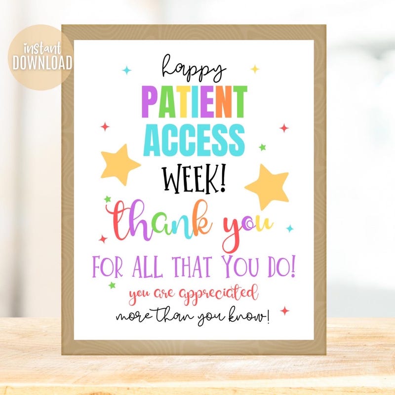 Patient Access Week Posters - Etsy