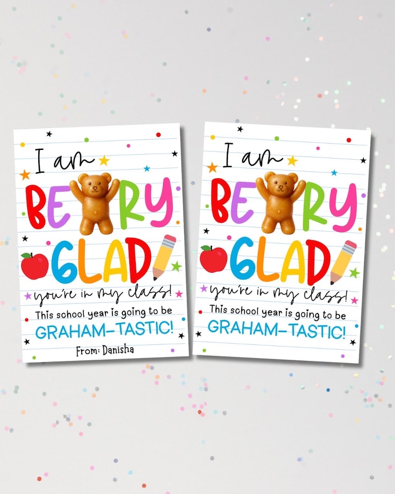 I'm Beary Glad You're in My Class, Going to Be a Great Year Student ...