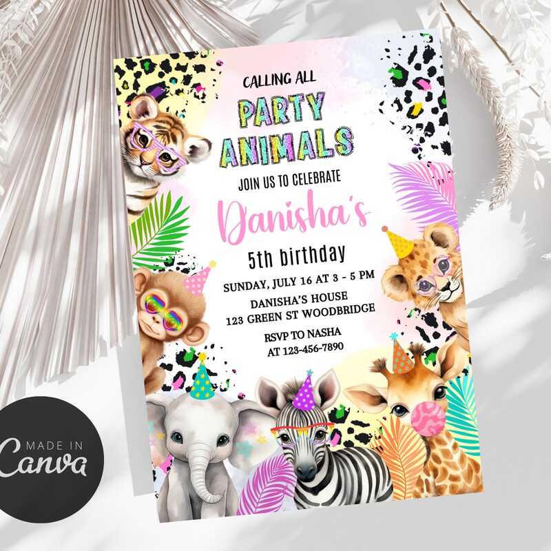 Animal Print Invite - Etsy