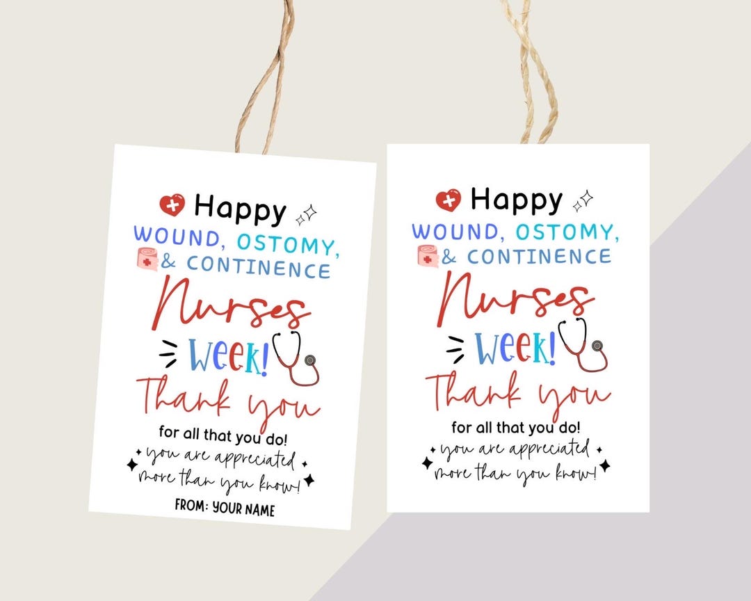 WOC Nurse Week Tag Printable, WOC Nurses Week Tag, Woc Nurse Week Gifts ...