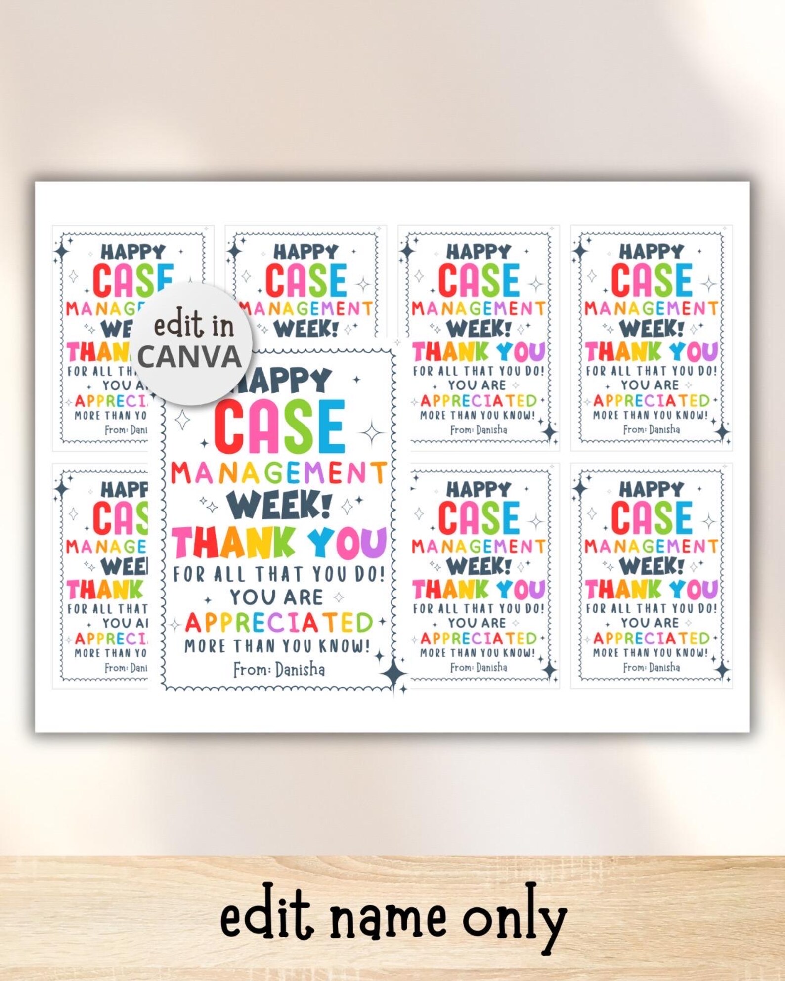Happy Case Management Week Gift Tags Printable, Case Management Week ...