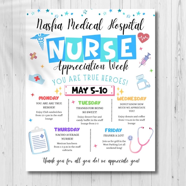Nurses Week Flyer - Etsy