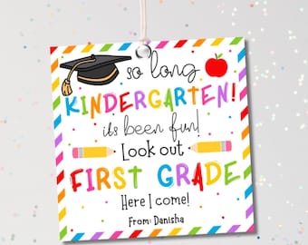 Kindergarten Graduation Tag Printable Kindergarten Grad Class Tag for ...