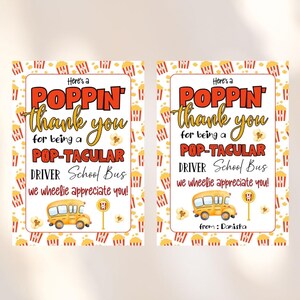 Printable School Bus Driver Appreciation Day Gift Tag, School Bus ...