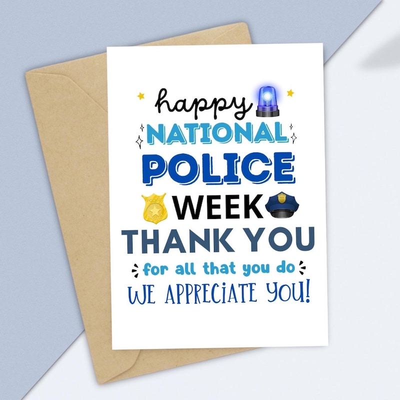 Police Thank You Cards - Etsy
