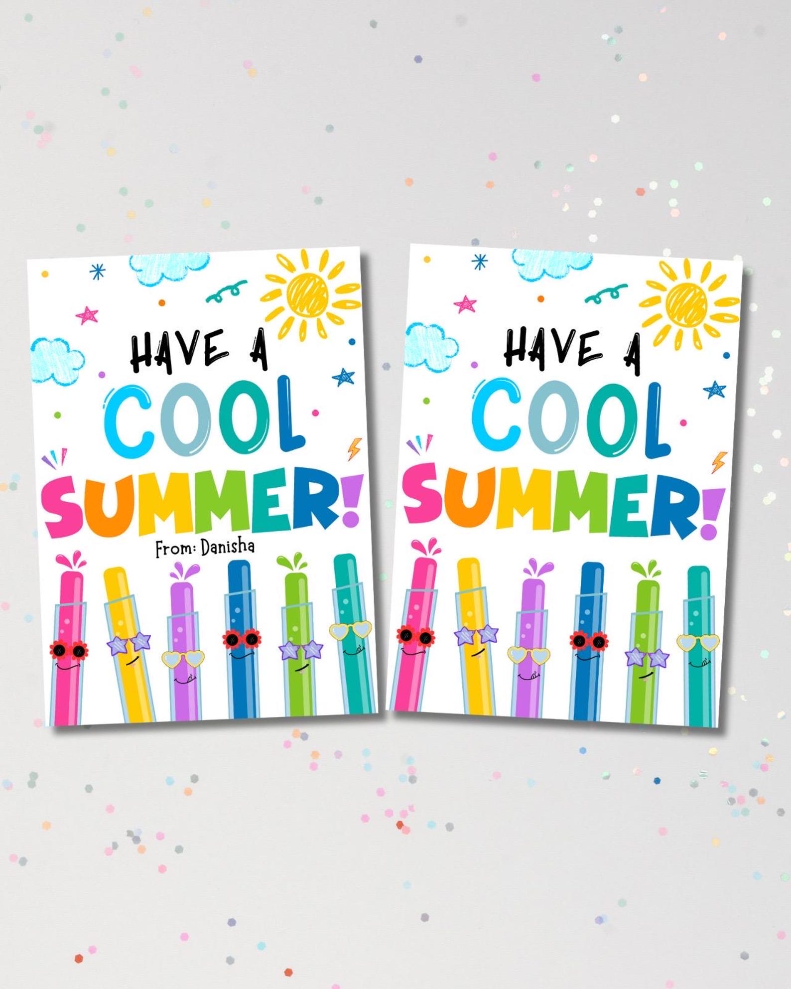 Ice Pop Have a Cool Summer Teacher Student Preschool Classmate Tag Last ...
