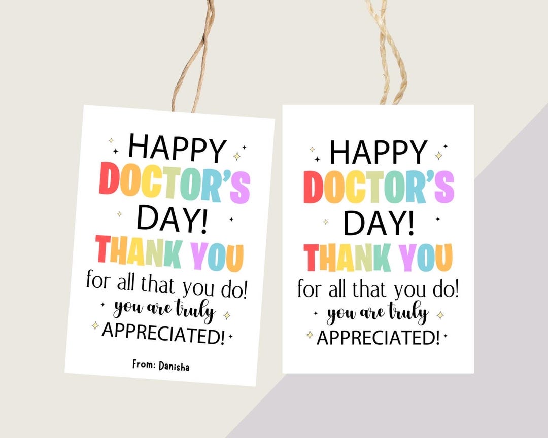 Doctors Day Printable Tag, National Doctors Day Tag, Doctor ...