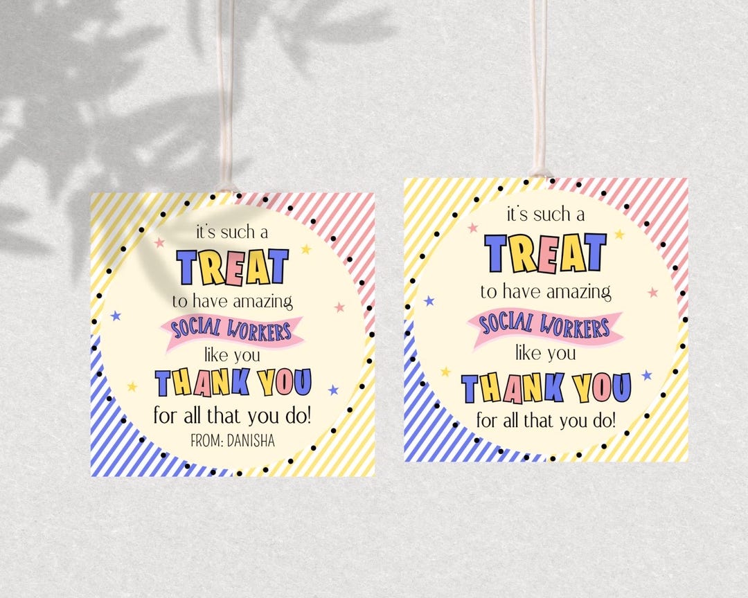 Printable Social Work Month Gift Tag, Thank You Social Work Month Tag ...